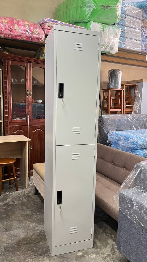 METAL LOCKER 2 TIERS FOR HOSTEL,SCHOOL,OFFICE ALMARI BESI 2 TINGKAT ...