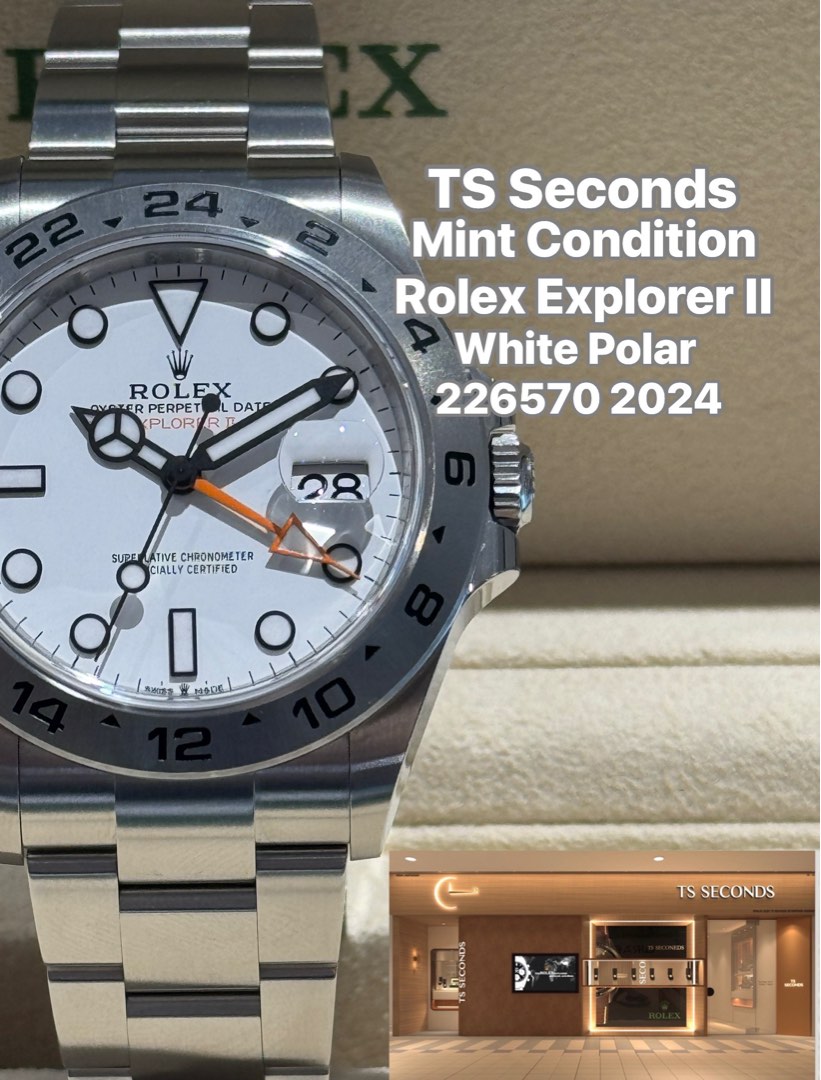 Mint condition 2024 Rolex explorer II 42 226570 2024/7 White Polar, Luxury, Watches on Carousell