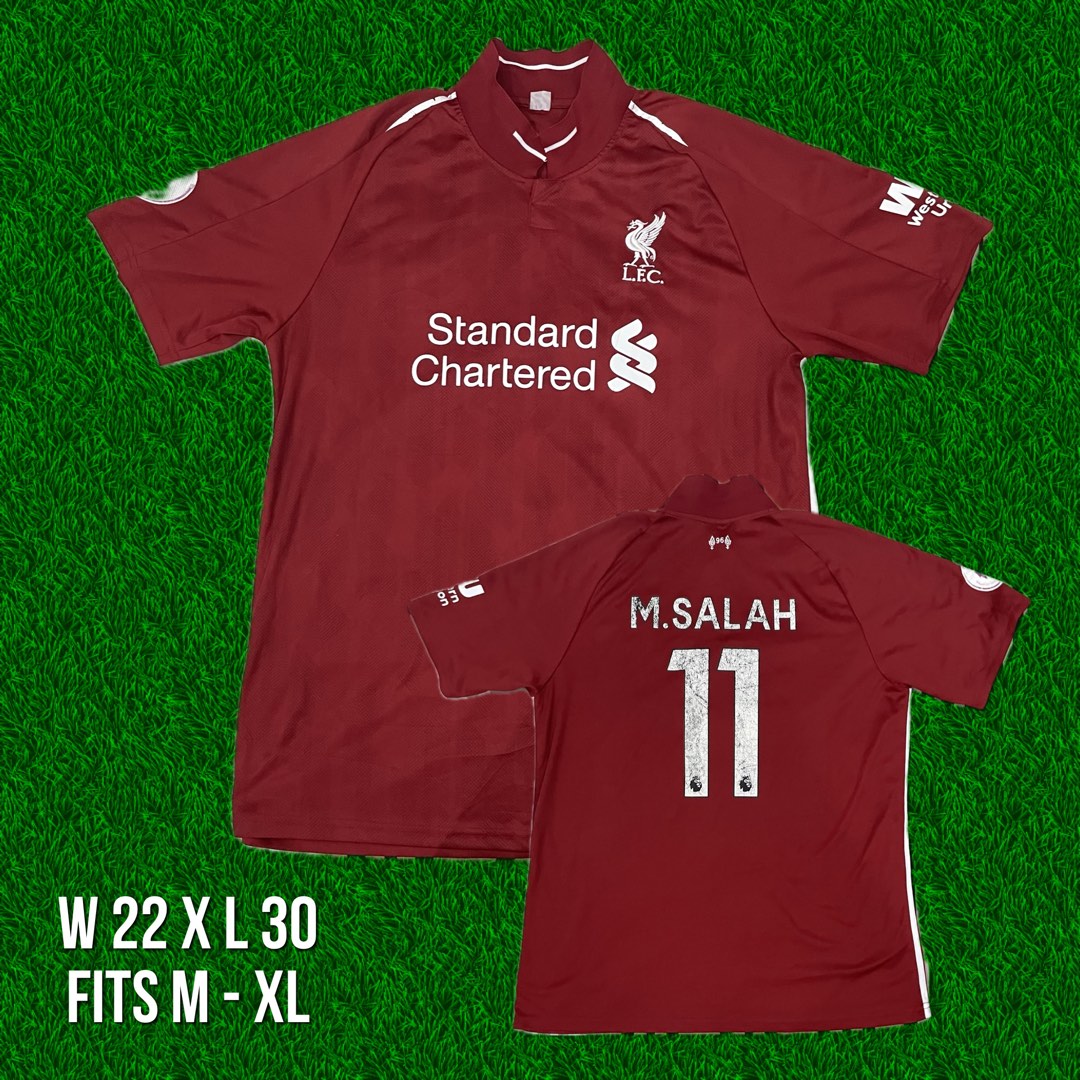Mo Salah #11 Liverpool football kit jersey, Men's Fashion, Activewear ...