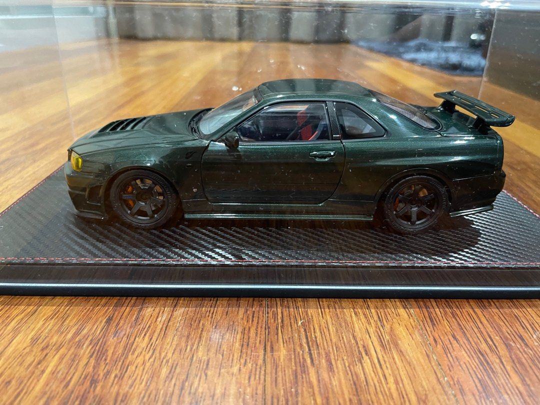 Motorhelix Nissan GT-R (R34) Dark Green 1:18 scale 544/999 worldwide ...