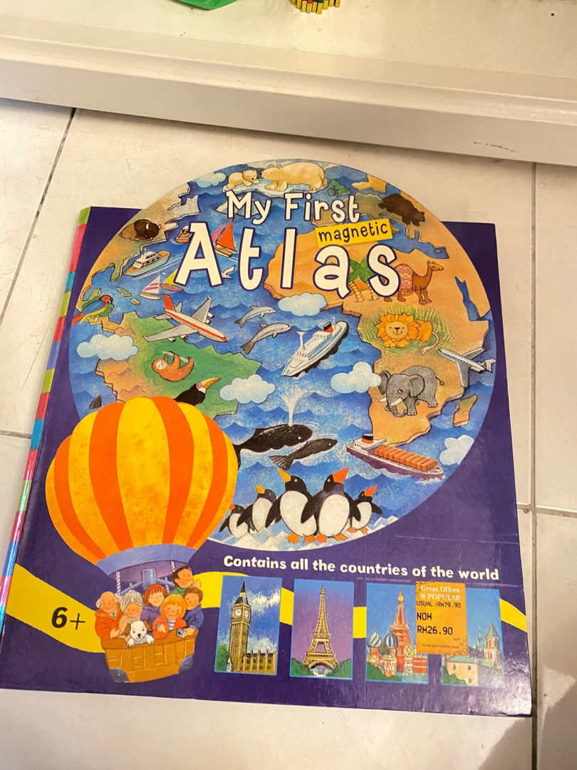 my first magnetic atlas book, Hobbies & Toys, Books & Magazines ...