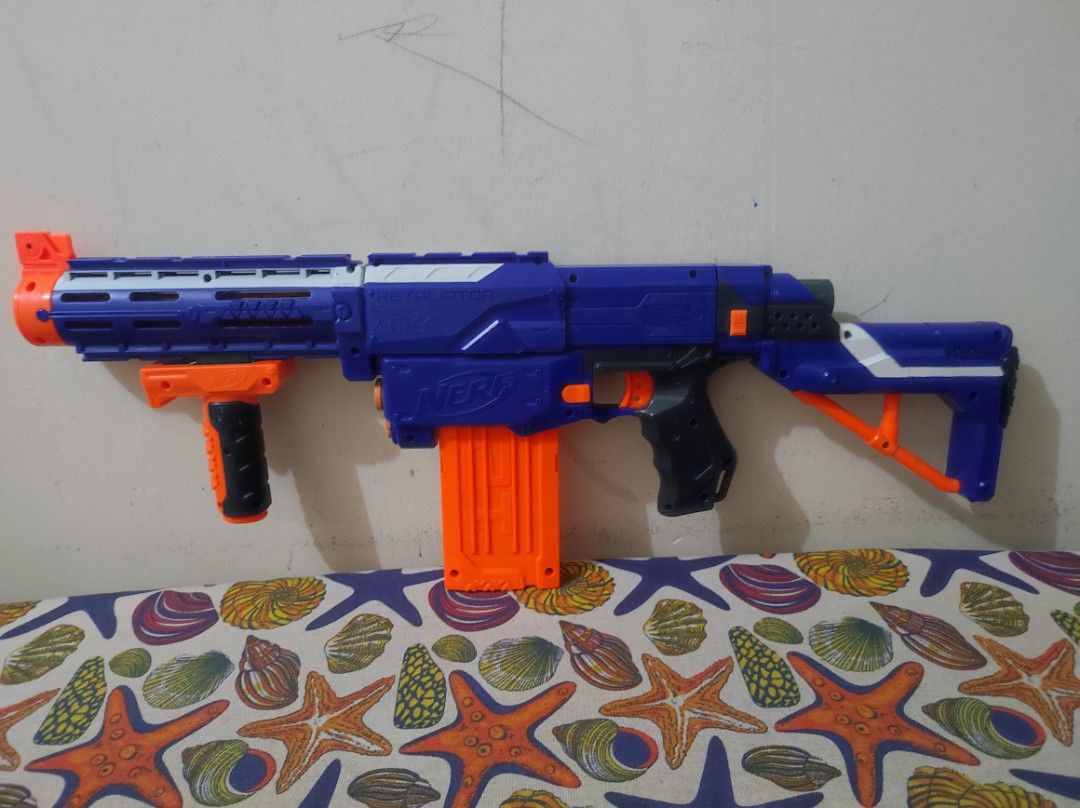 Nerf Retaliator (biru) rare, Hobbies & Toys, Toys & Games on Carousell