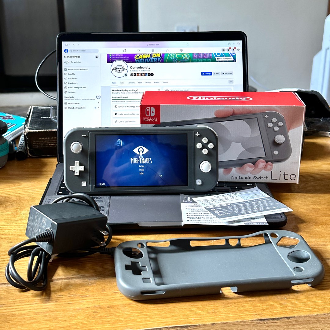 Nintendo Switch Lite Gray with 100+ games and DLCs and SD card, Video ...