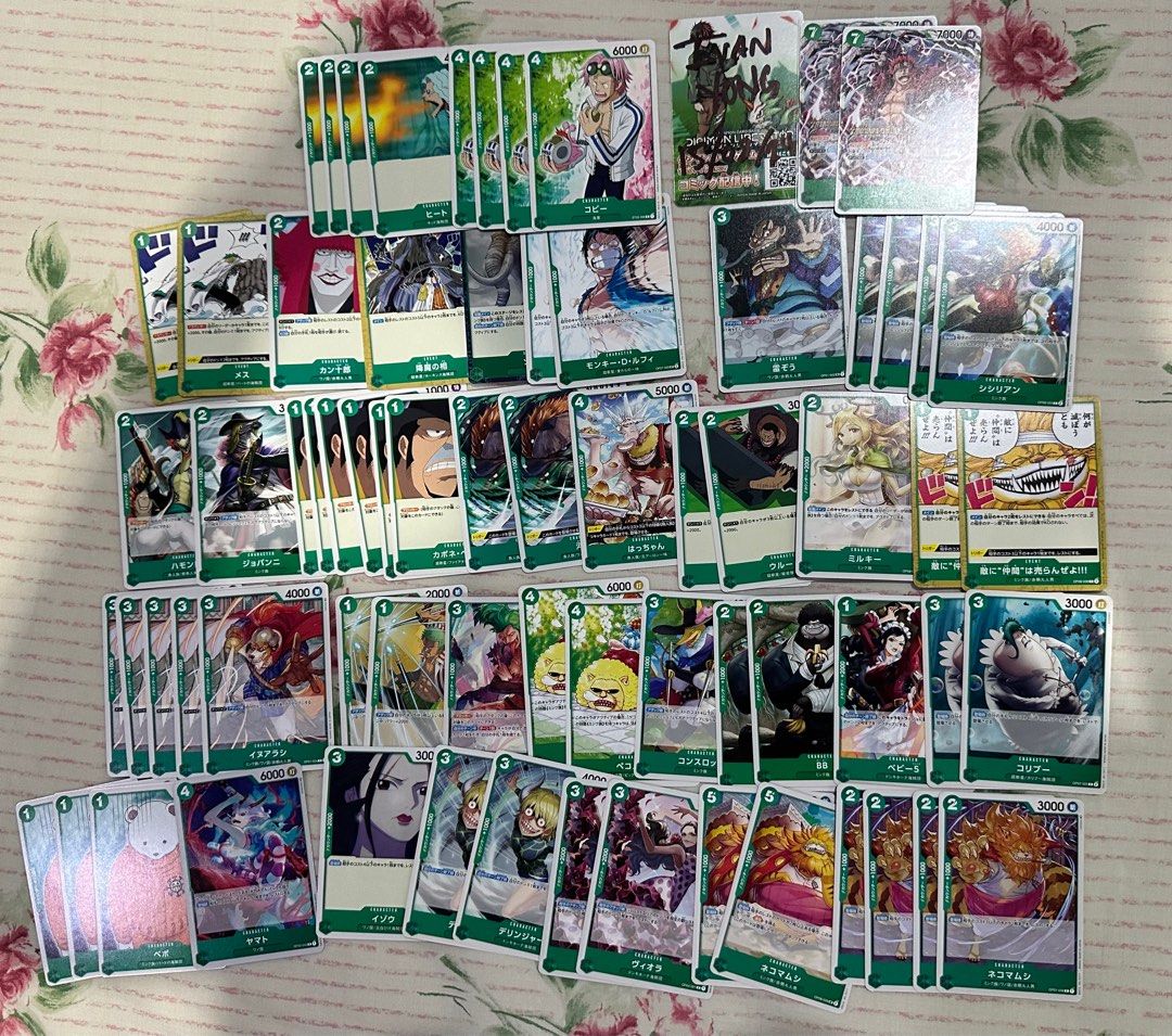 OPTCG Bonney Deck + Green Cards, Hobbies & Toys, Toys & Games on Carousell