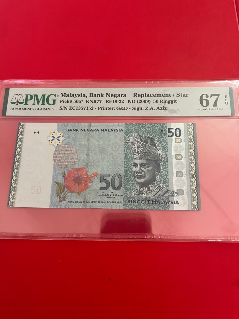 PMG Rm50 sign z.a aziz, Hobbies & Toys, Collectibles & Memorabilia ...