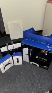 PS5 Slim Digital & Two Original Controllers, Video Gaming, Video Game ...