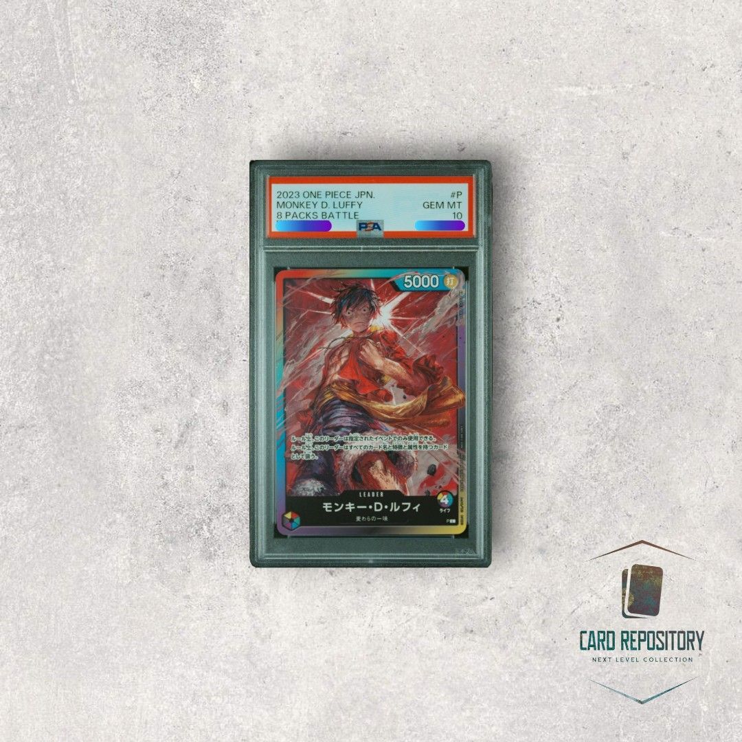 PSA 10 Rainbow Luffy Promo P (One Piece Card Game 2023 8 Packs 8 Battle ...