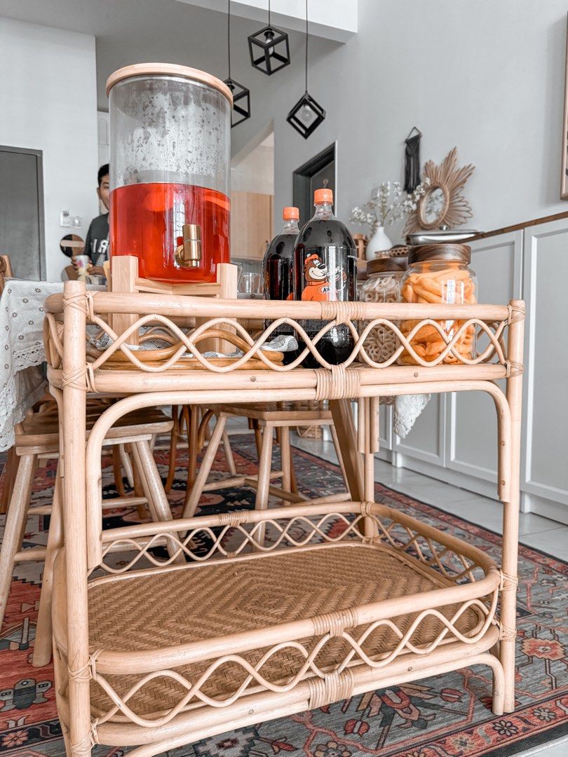 Rattan rack, Furniture & Home Living, Furniture, Shelves, Cabinets ...