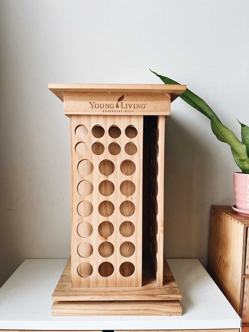 Rotating Wooden Essential Oil Rack, Furniture & Home Living, Furniture ...