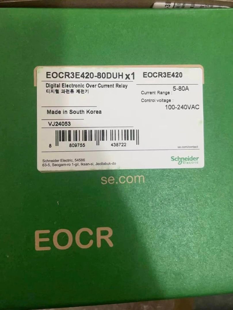 SCHNEIDER ELECTRIC Digital Electronic Over Current Relay | EOCR-3E420-80DUH, Commercial ...