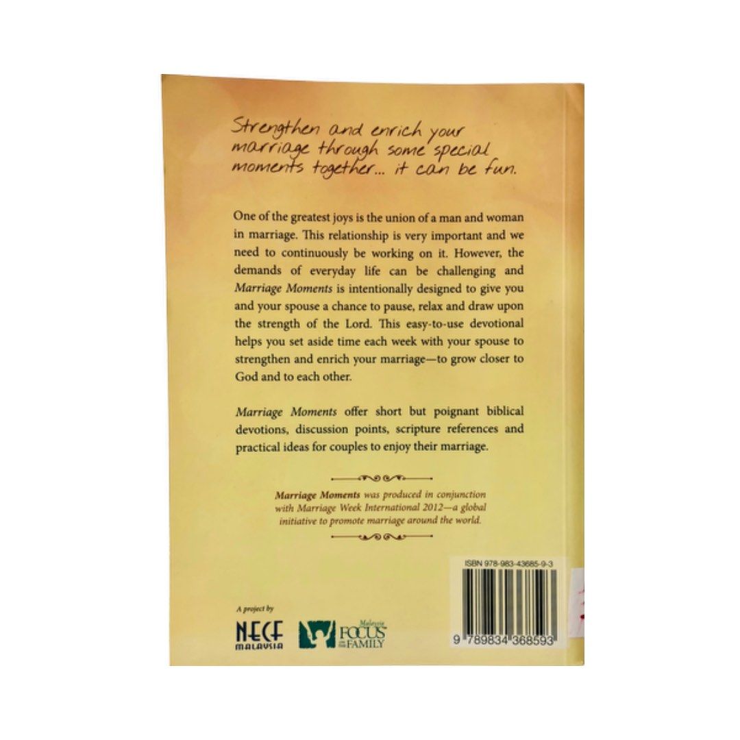 [Self-Help] Marriage Moments: 52 Great Devotions for Couples, Hobbies ...