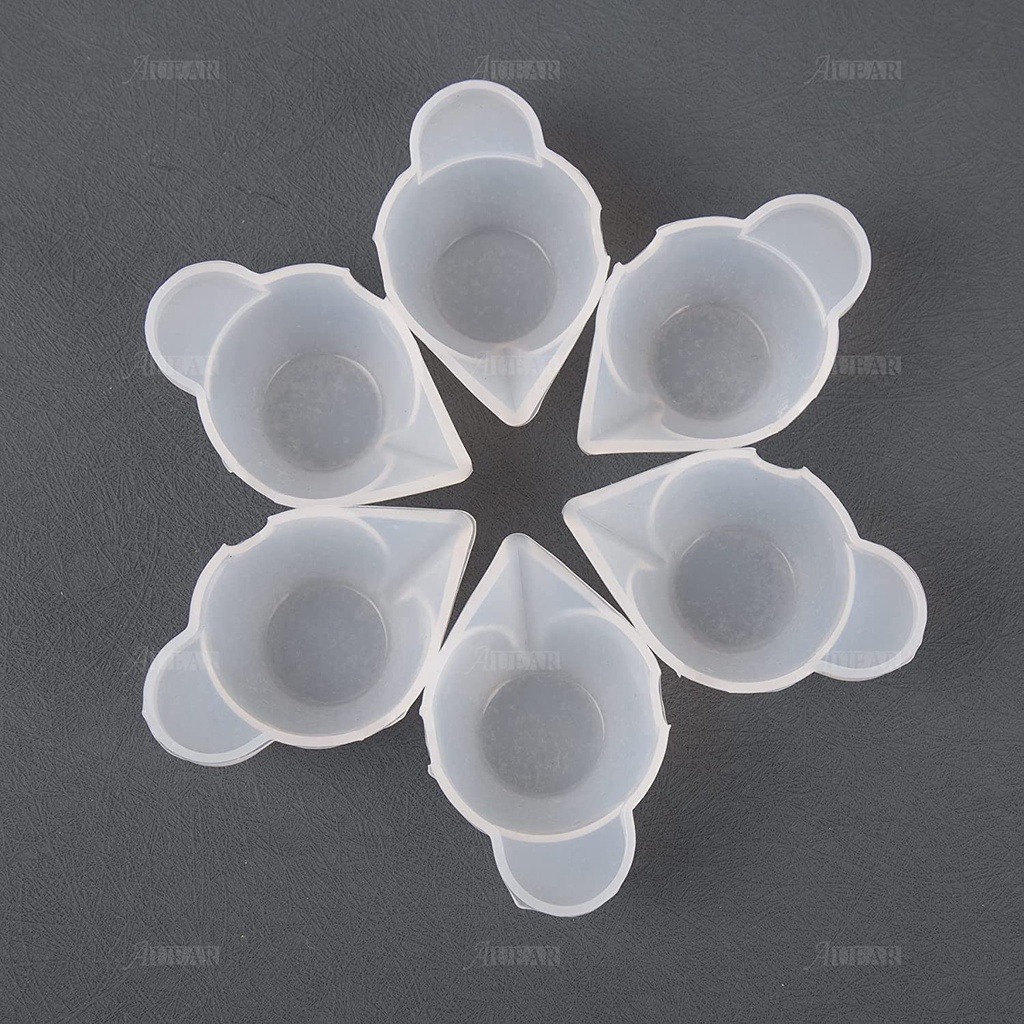 Silicone Mold Cup Dispenser Epoxy Resin Mixing Cups Mini Measuring Cup ...