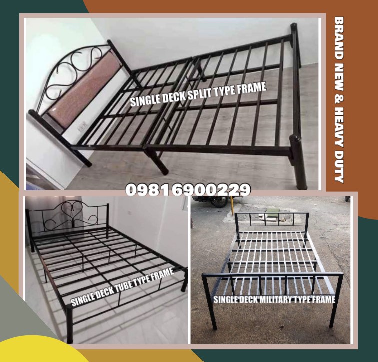 Single deck bed frames (Split type, tube type and military type ...