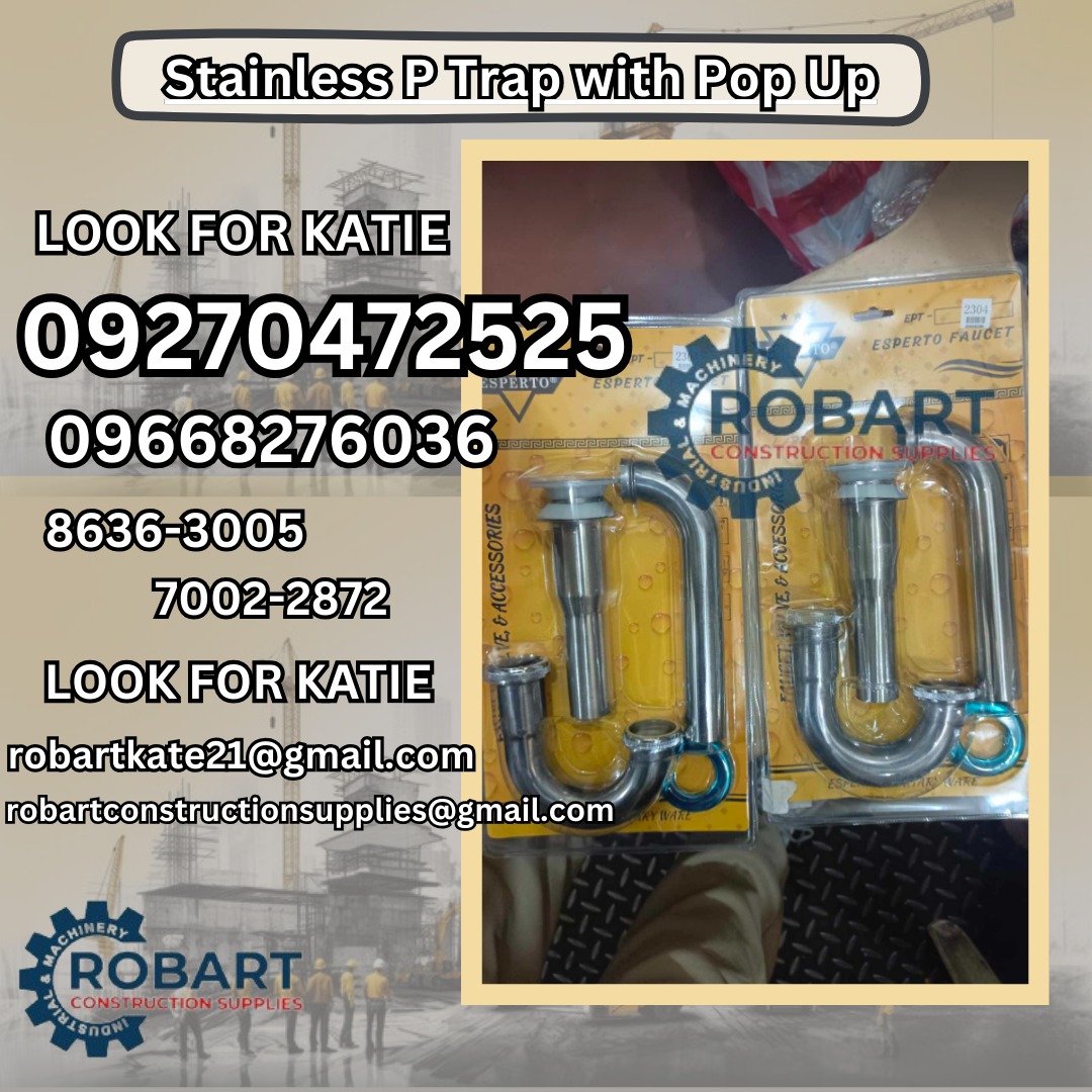 Stainless P Trap with Pop Up, Commercial & Industrial, Construction ...