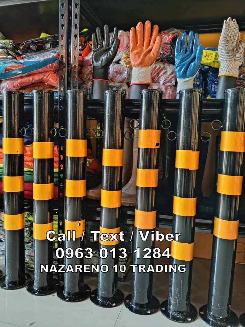 Steel Bollard post with reflective sticker, Commercial & Industrial ...