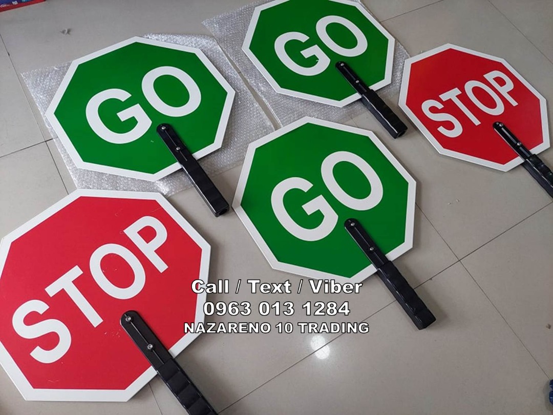 Stop and Go paddle reflective octagon shape, Commercial & Industrial ...
