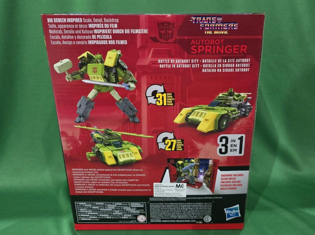 Studio Series Transformers The Movie 1986 Autobot Springer SS86 30 ...