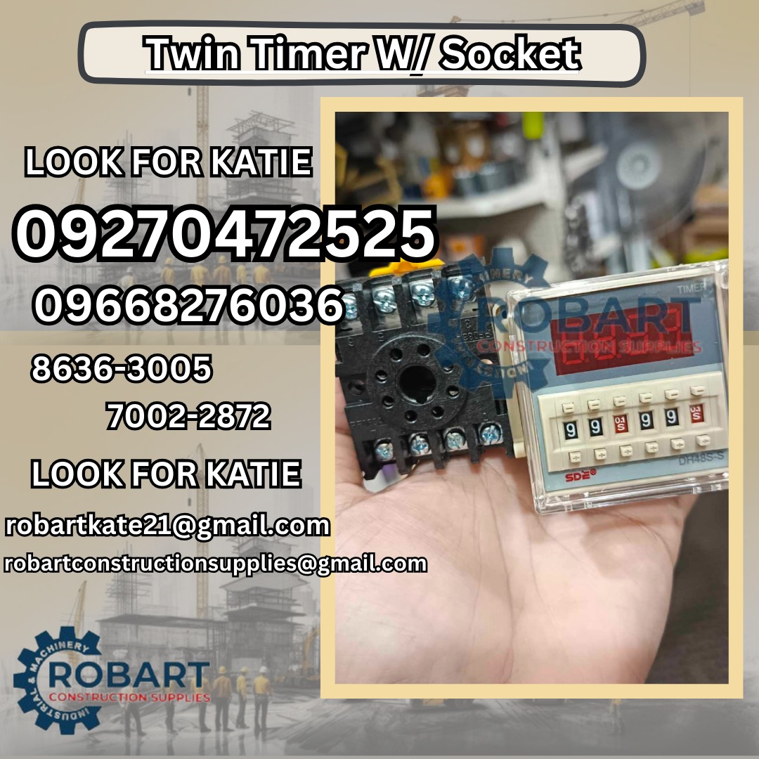 Twin timer w/ socket, Commercial & Industrial, Construction Tools ...