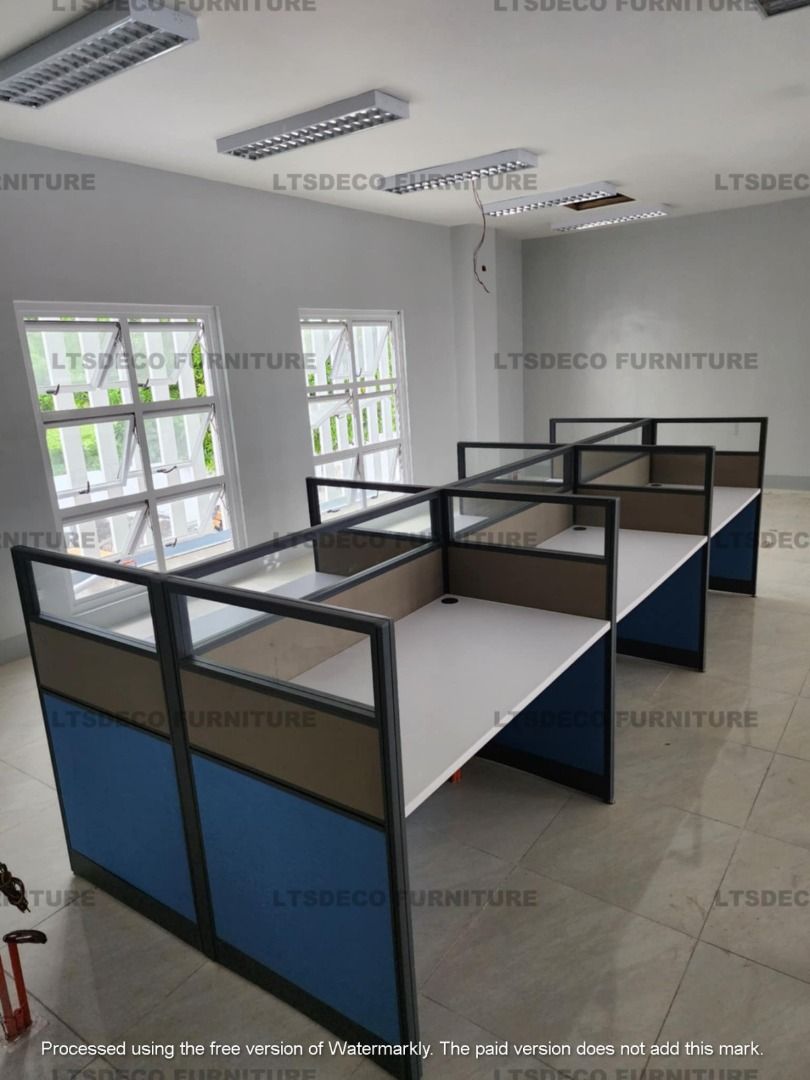 workstation bpo table office partition furnitures with glass fish bone ...
