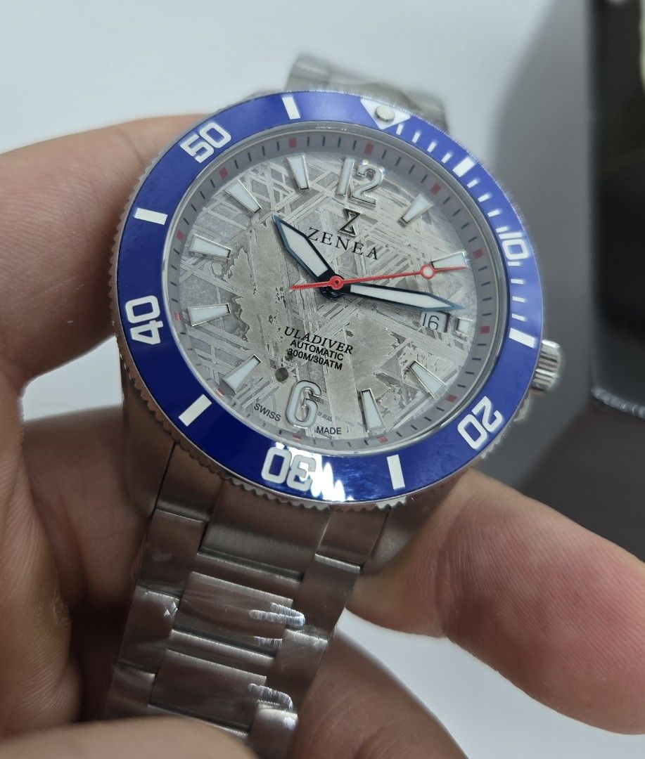 Zenea Ula Diver 'Time and Space' Meteorite Dial Microbrand Automatic ...