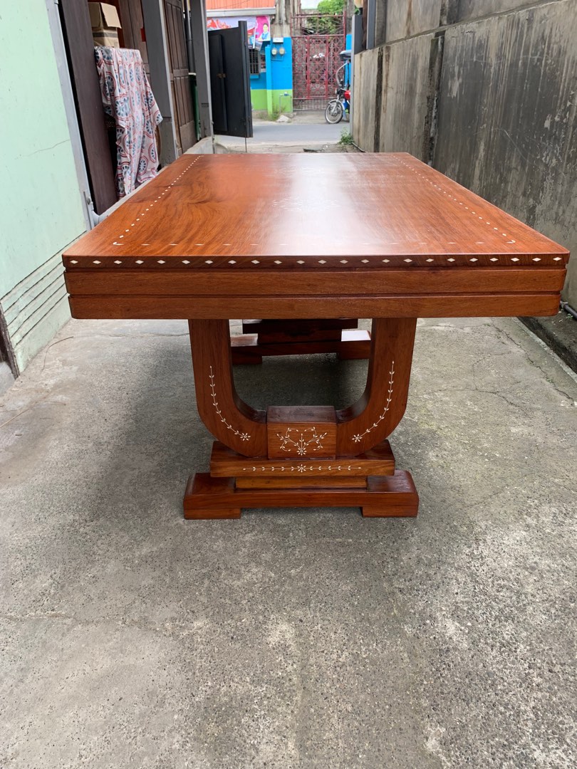 6 seater narra dining table. One pc top, Furniture & Home Living ...