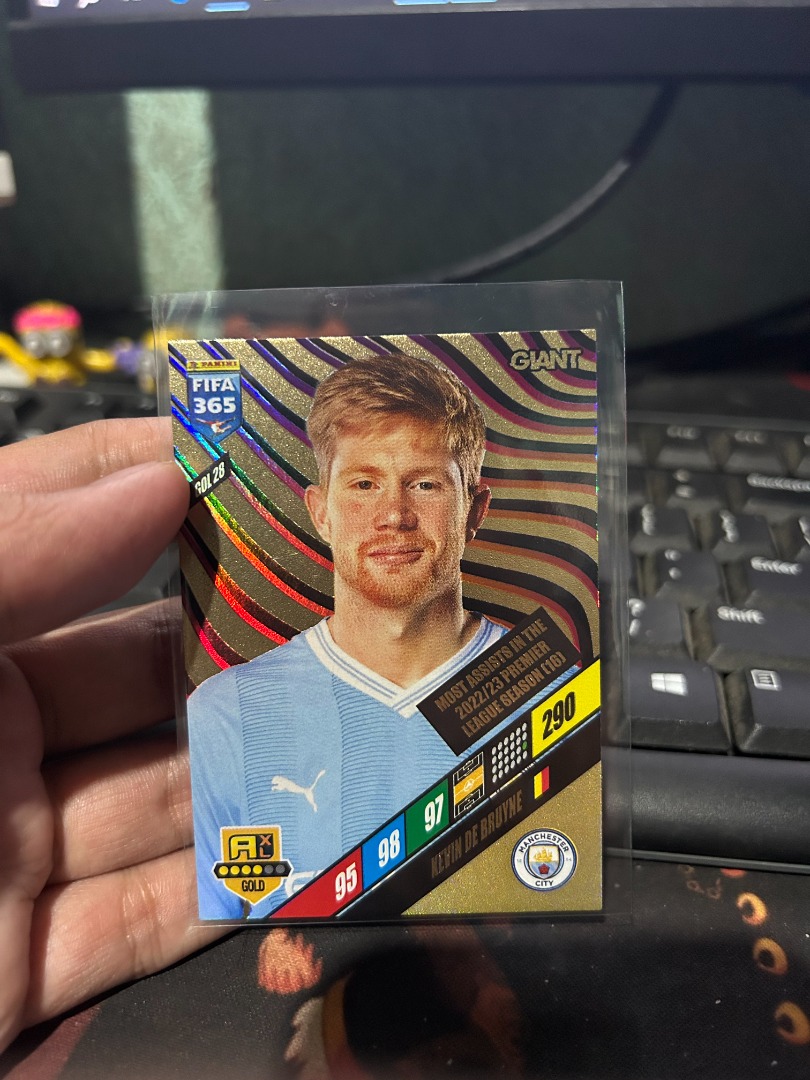 ADRENALYN XL KEVIN DE BRUYNE GIANT FIFA 365 2024 FOOTBALL/ SOCCER CARD ...