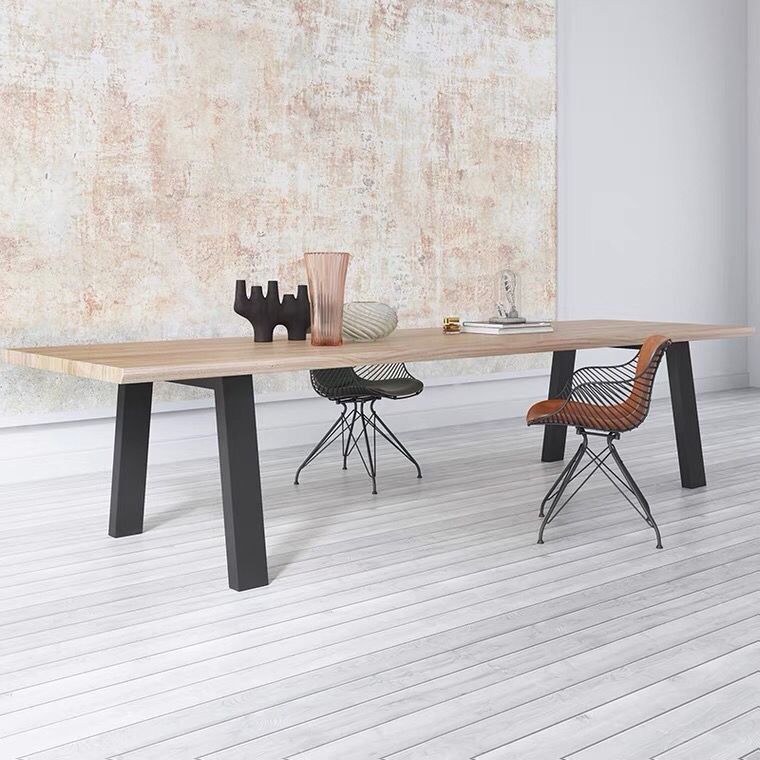 American loft office desk, solid wood conference table, long table ...