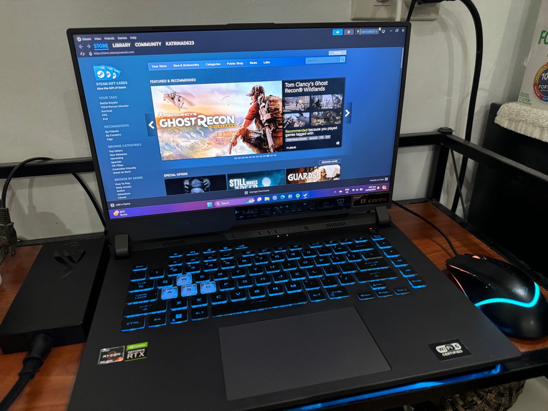 ASUS ROG STRIX G15 AMD RYZEN 7 4800H 24GB RAM SSD 512GB RTX 3050 ...