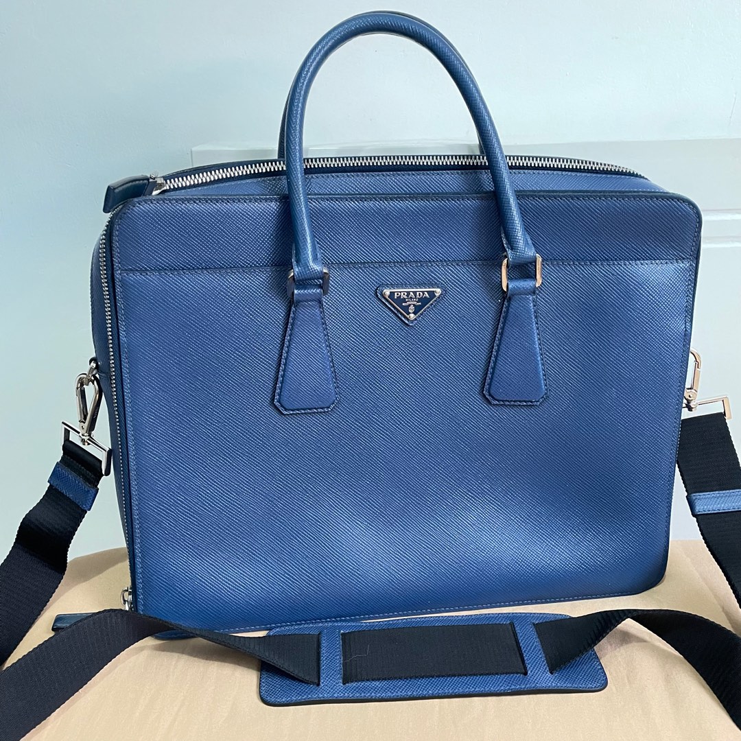 Authentic Prada Saffiano Work Bag, Luxury, Bags & Wallets on Carousell
