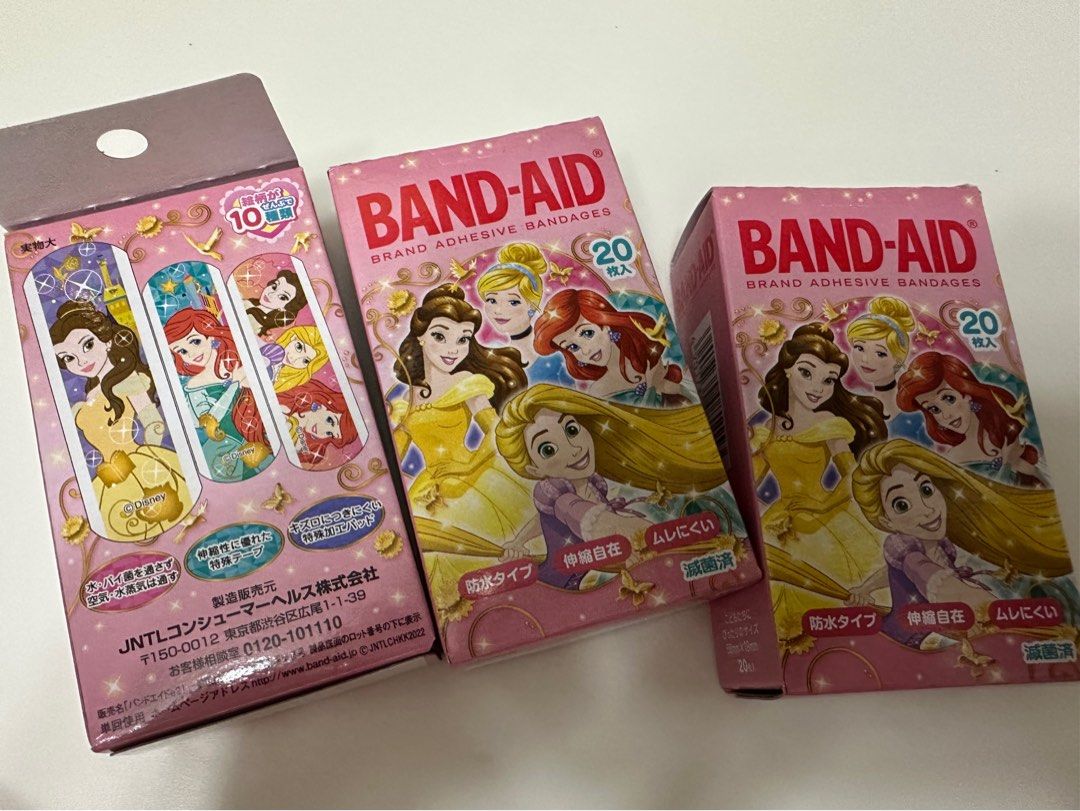 Band-aid Disney princess bandages 20 pcs 日本迪士尼公主 膠布 20枚, 美容＆個人護理, 健康及美容 ...