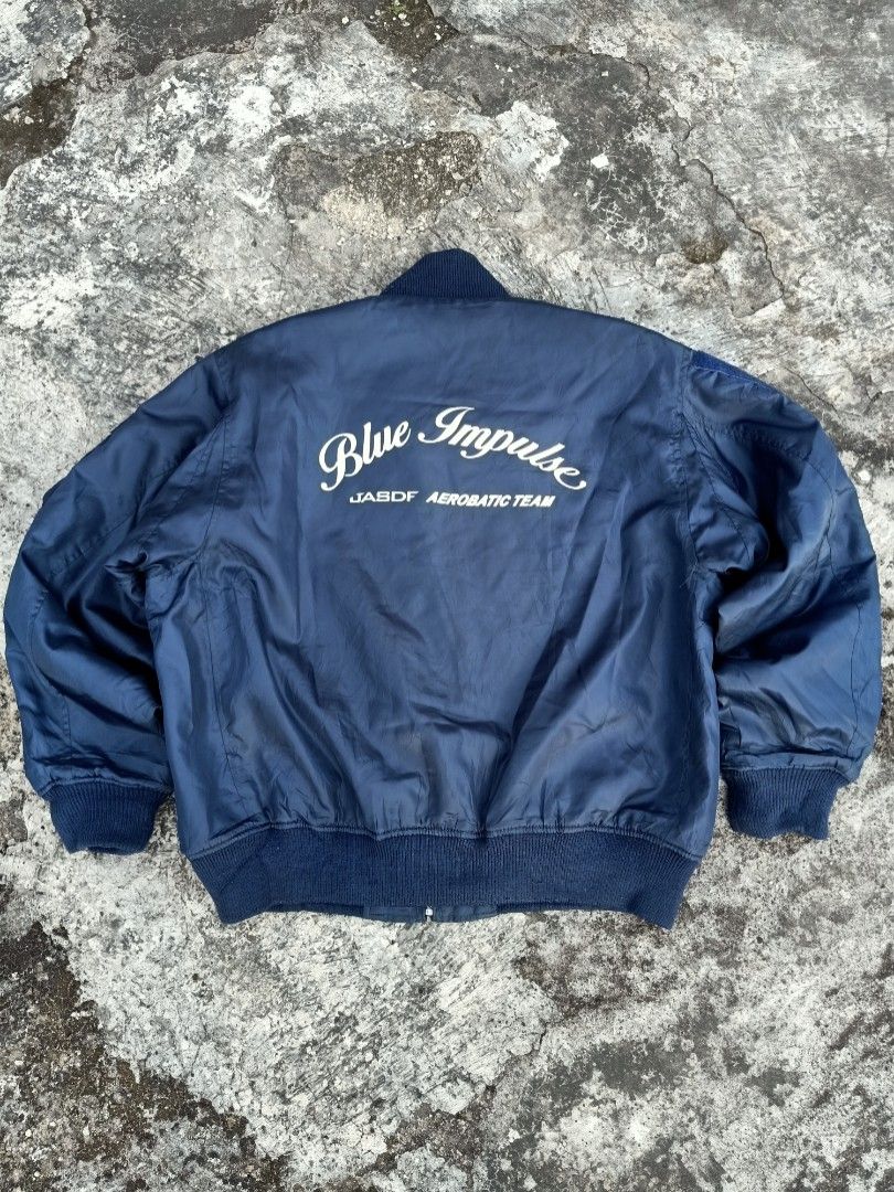 Bomber/Flight Jacket Japan Air Self-Defense Force Blue Impulse MA-1 ...
