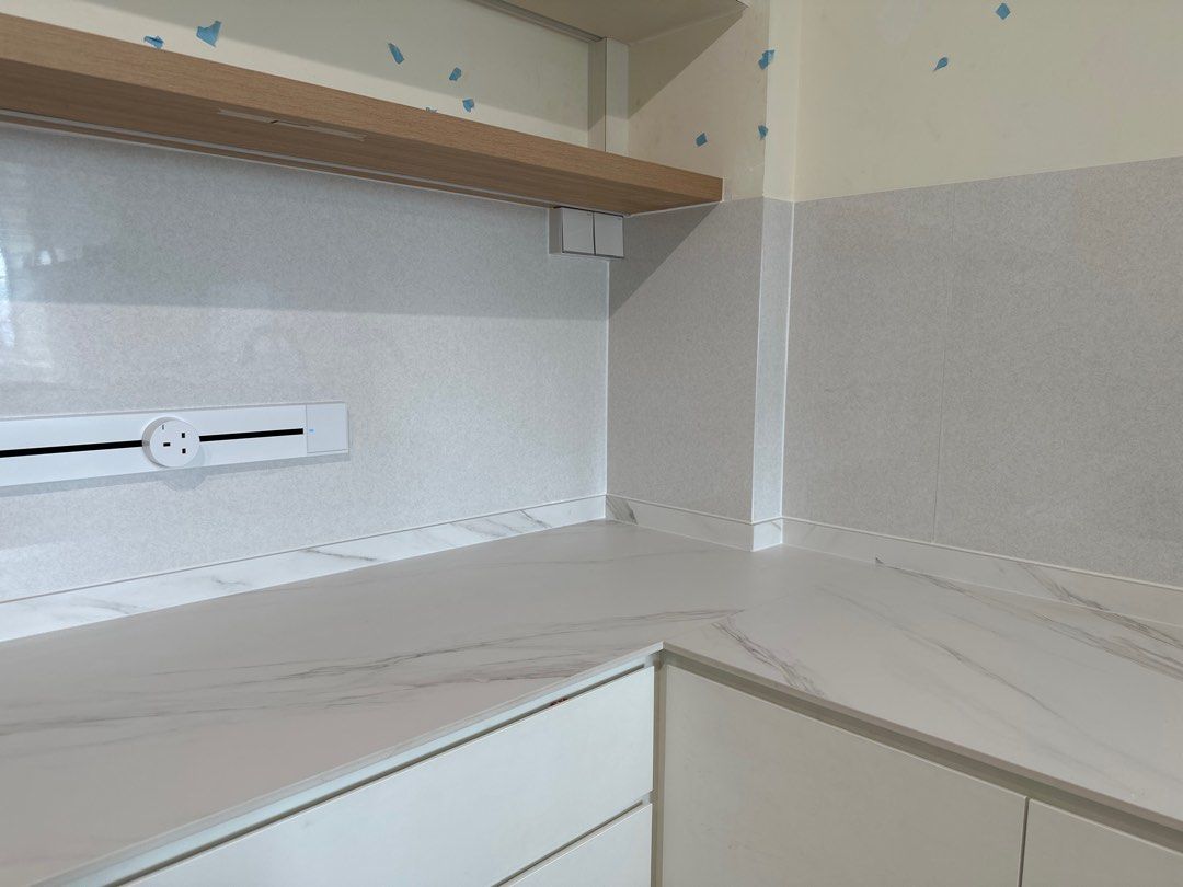 Cerarl Fibreglass Wall Panel (White Calcite), Furniture & Home Living ...