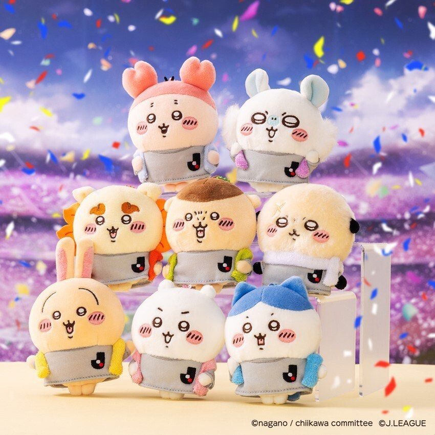 Chiikawa x J League Uniform Mascot usagi hachiware rakko momonga furuhonya shisa kurimanju ...