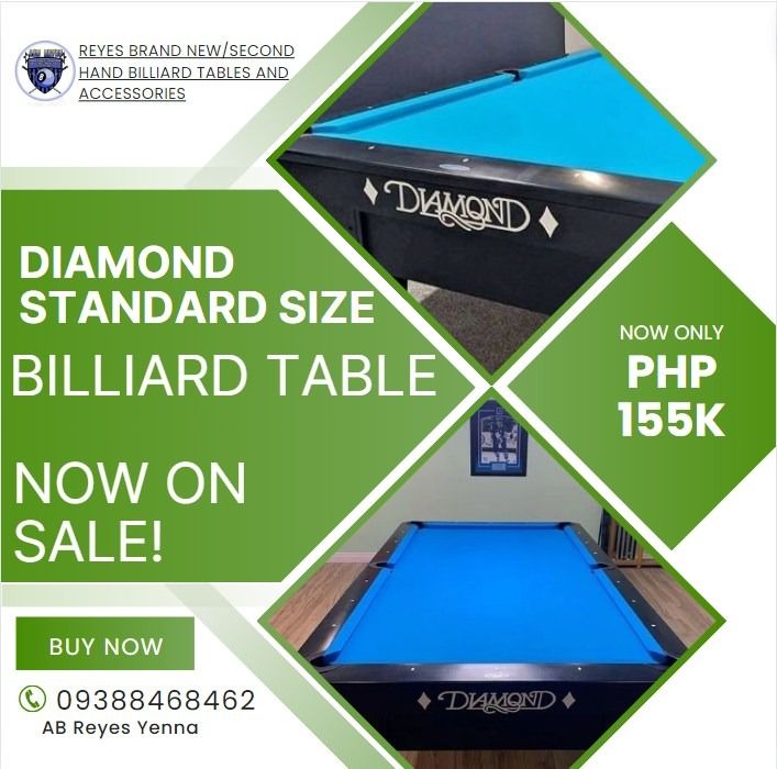 DIAMOND BILLIARD TABLE with Complete Accessories, Sports Equipment ...