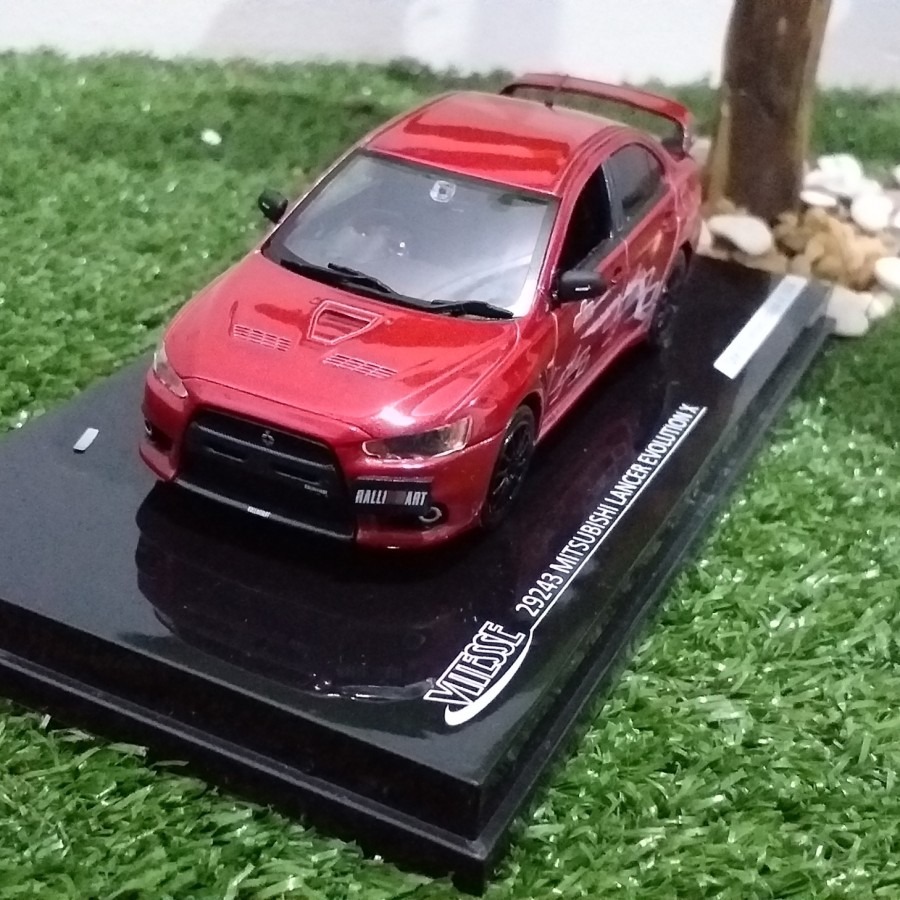 Diecast Miniatur Mitsubishi Lancer Evolution X merah skala 1:43, Toys & Collectibles, Lainnya di ...