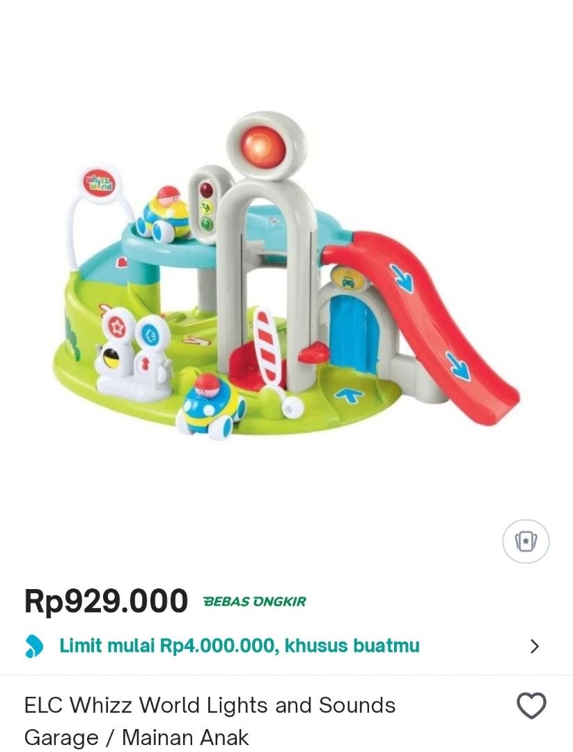 ELC Whizz World Lights and Sounds Car Garage, Bayi & Anak, Mainan ...
