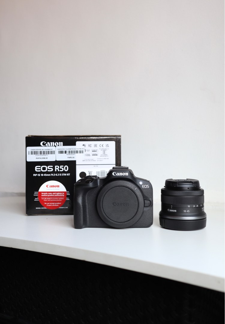 EOS R50 Mirrorless Camera 4k 30p Digic X CMOS with 18-45mm, Photography ...