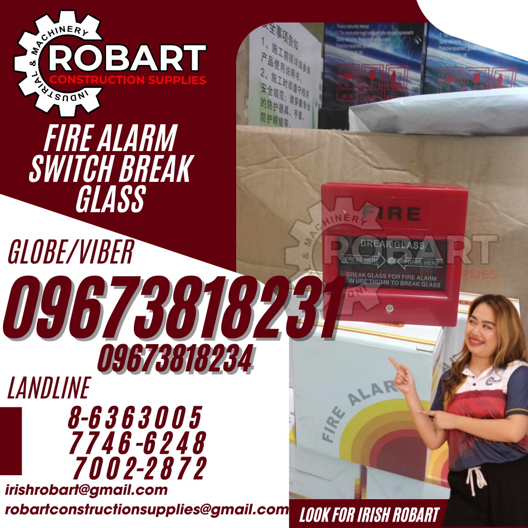 Fire alarm switch break glass, Commercial & Industrial, Construction ...