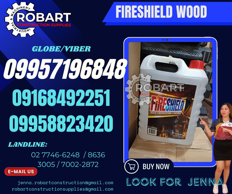 Fireshield Wood Fireproofing Type A Size: 4L, Commercial & Industrial, Construction Tools ...