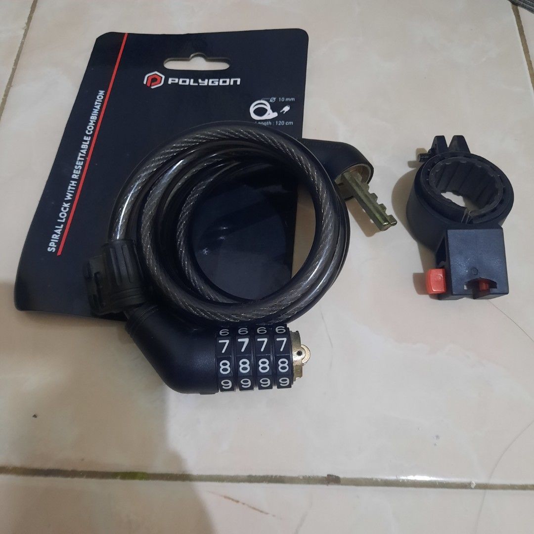 FREE : Gembok sepeda spiral merek polygon dengan belanja minimum Rp 100 ...