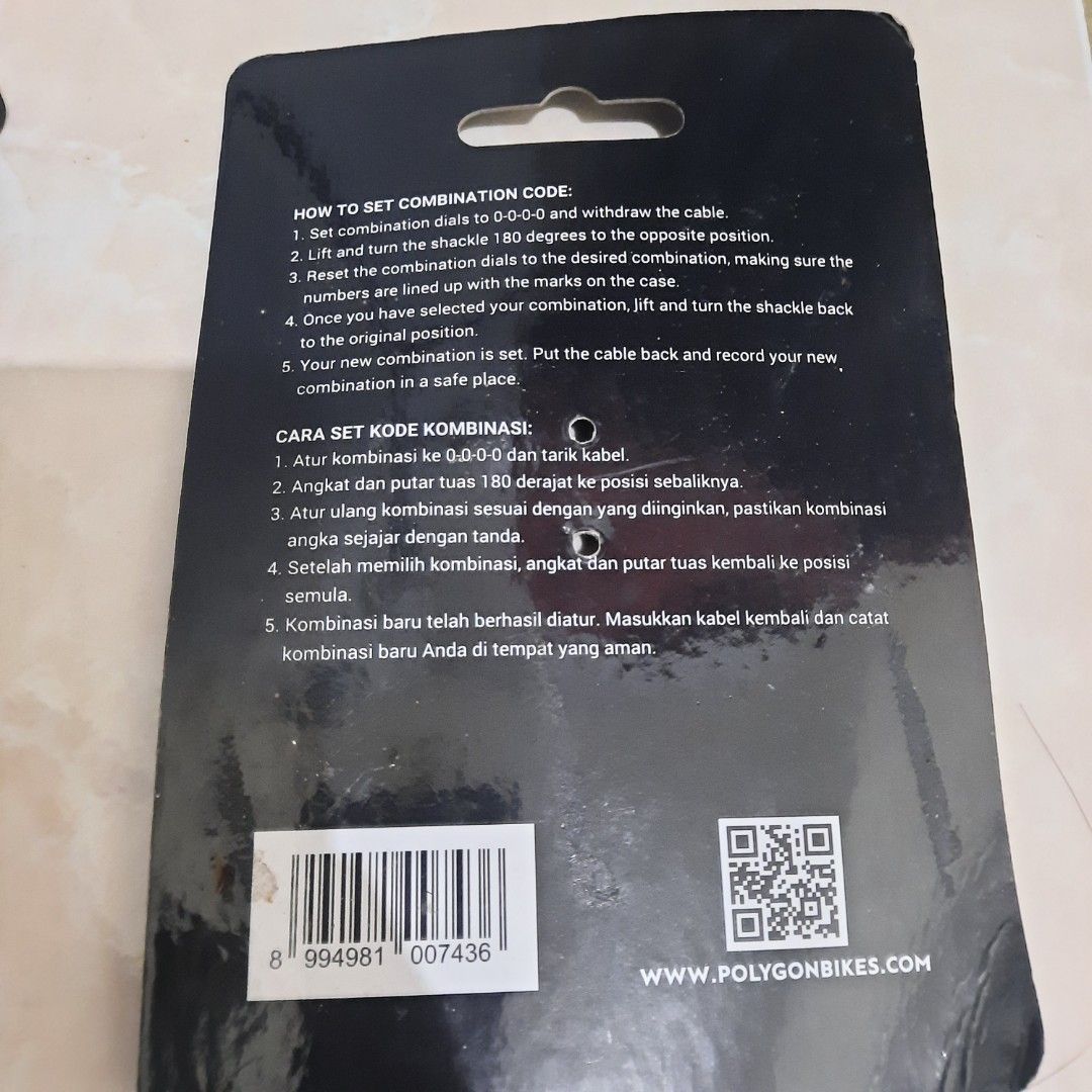 FREE : Gembok sepeda spiral merek polygon dengan belanja minimum Rp 100 ...