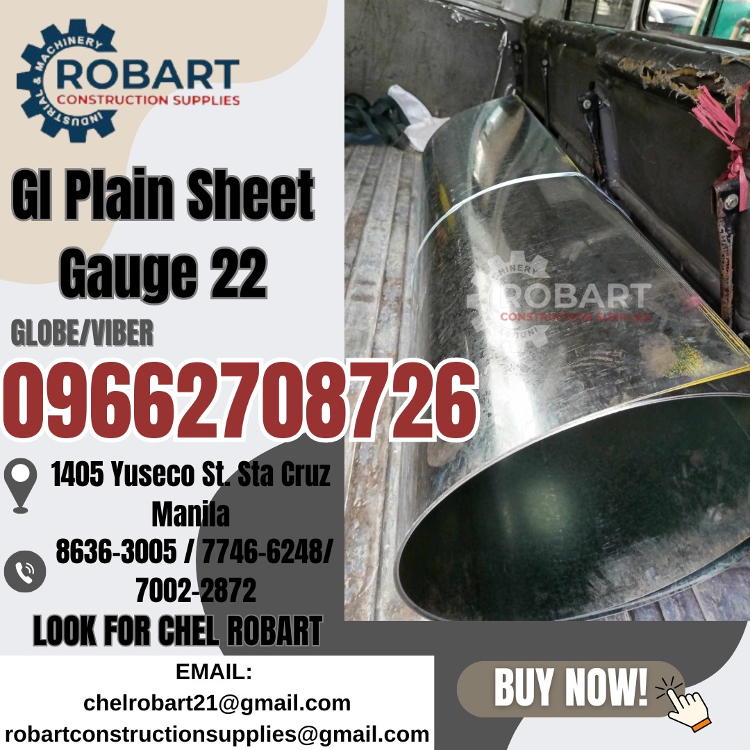 GI PLAIN SHEET, Commercial & Industrial, Construction Tools & Equipment ...