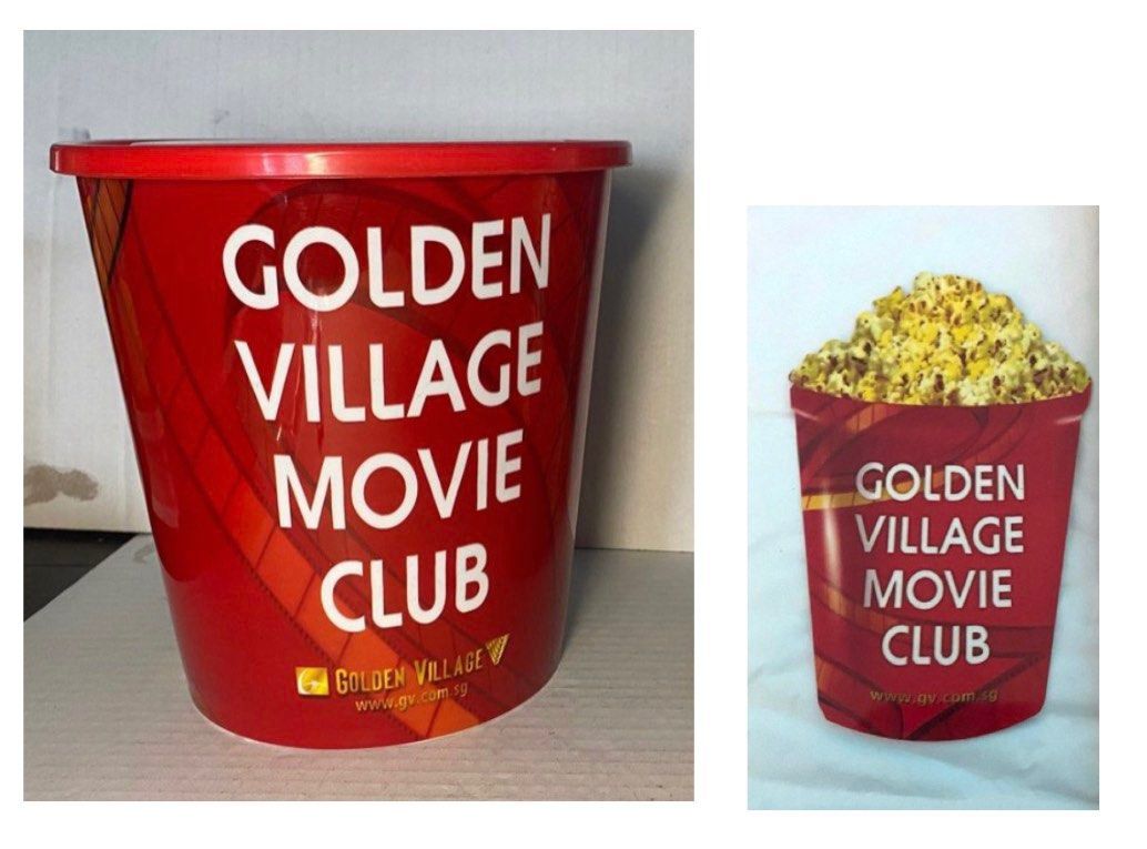 Golden village popcorn container, members movie club card, red packets ...