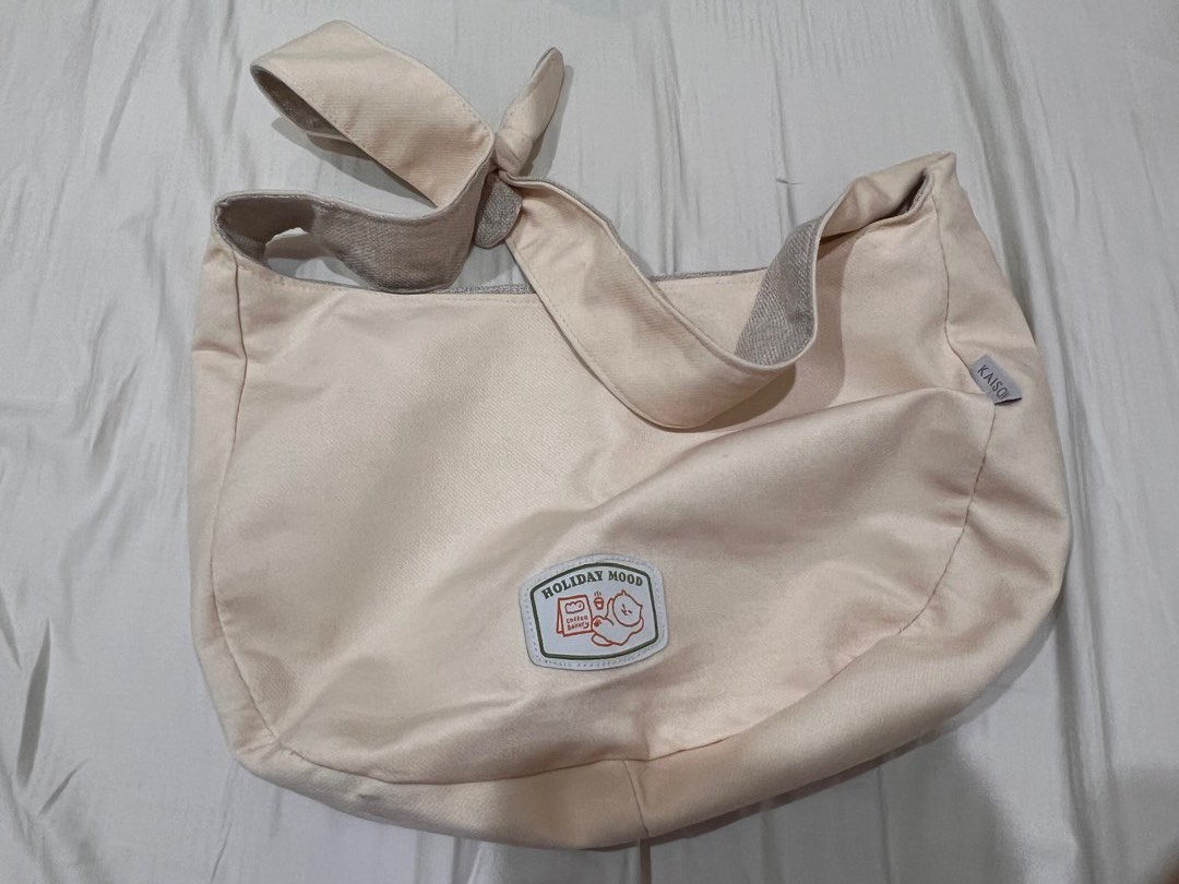 kaison cream white baguette bag tote bag y2k minimalist cottagecore ...