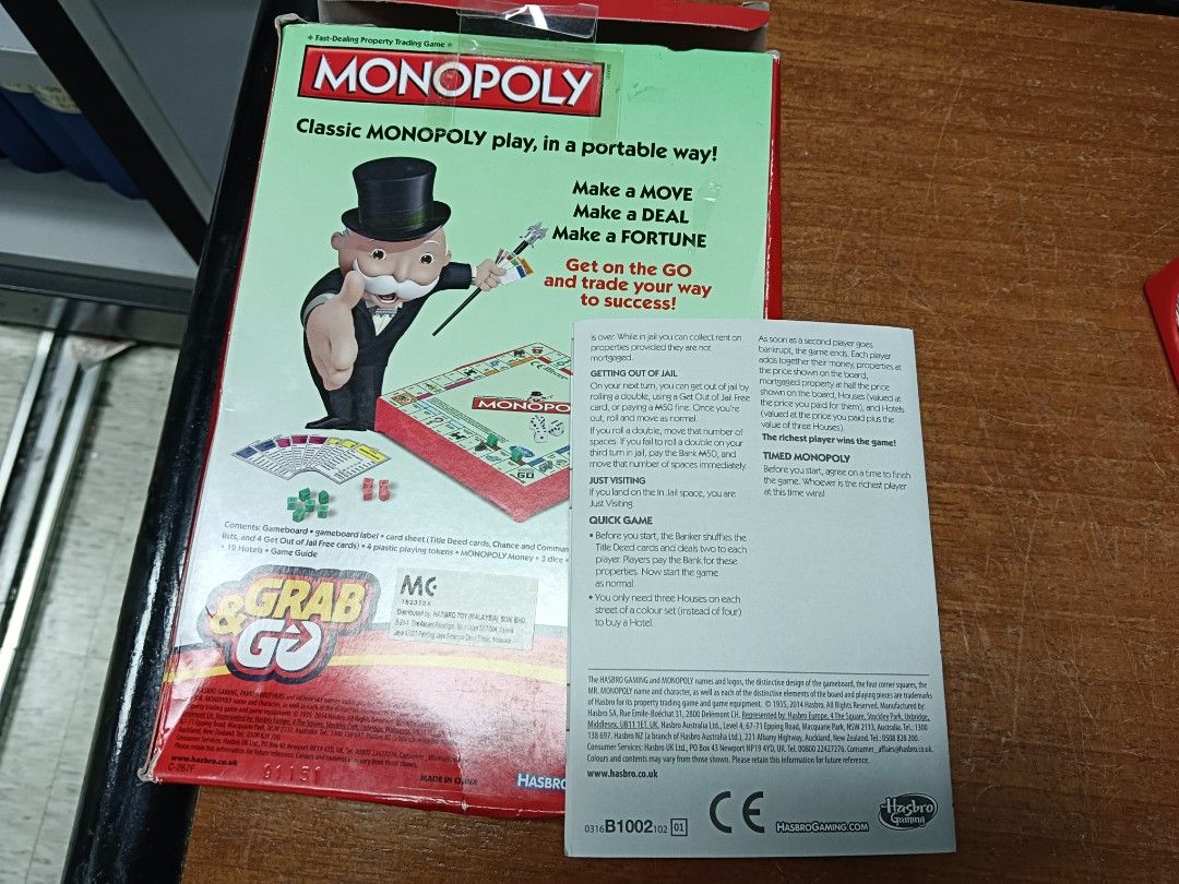 Mini monopoly small size, Hobbies & Toys, Toys & Games on Carousell
