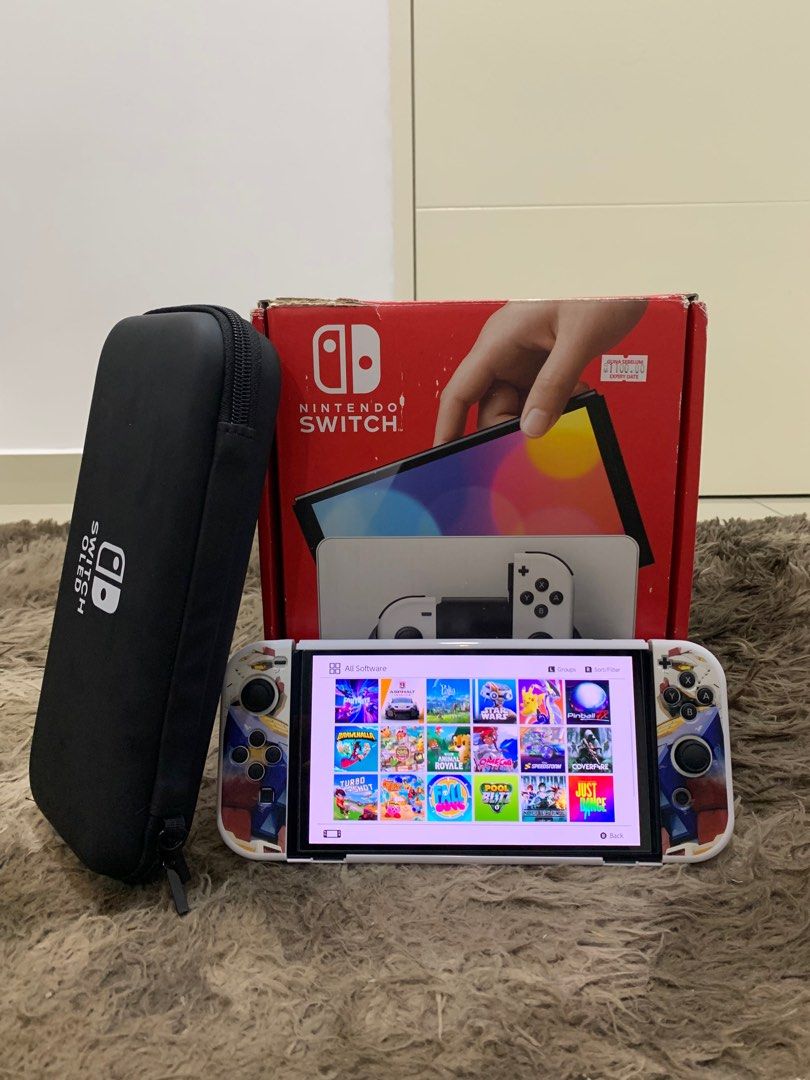 Nintendo Switch Oled White Full Set With Digital Games, Video Gaming ...
