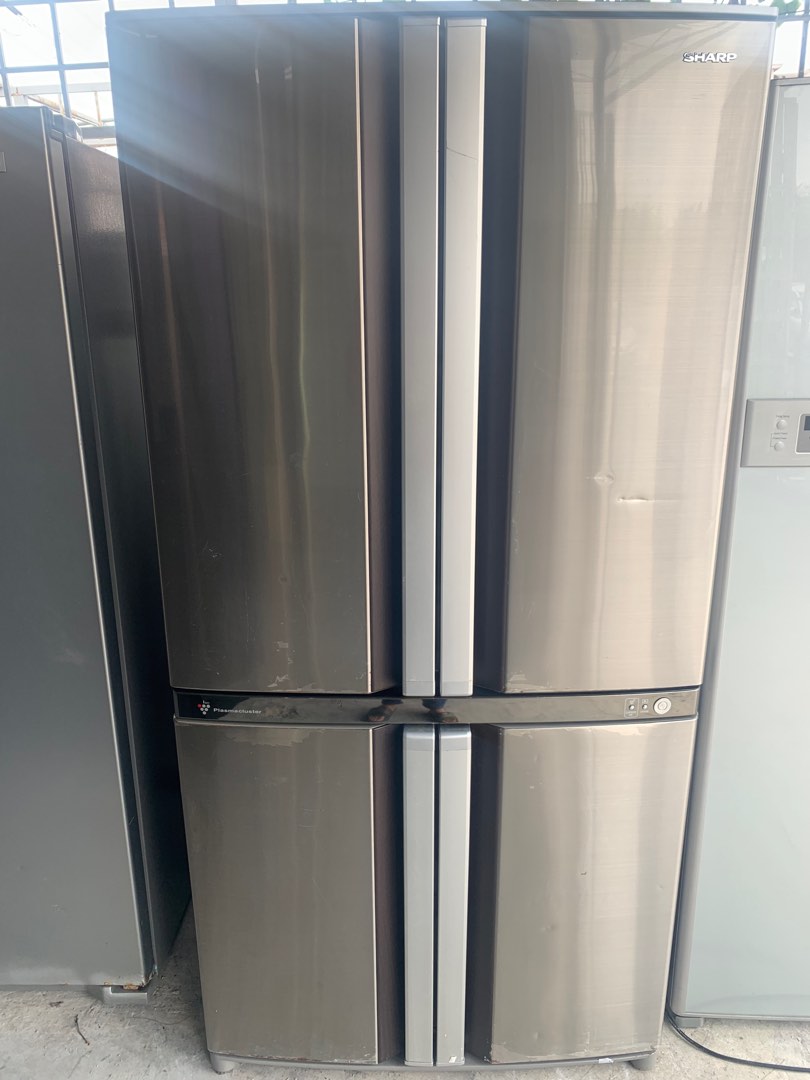 Offer prize sharp fridge side by side 4 door condition like new, TV ...