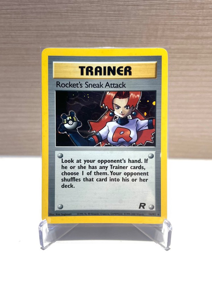 Rocket’s Sneak Attack 16/82 Team Rocket Holo Rare Vintage Pokemon Card ...