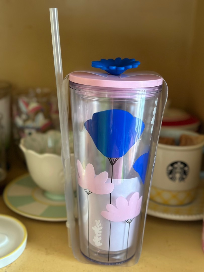Starbucks Botanical 20oz Cold Cup with hole stopper, Furniture & Home ...