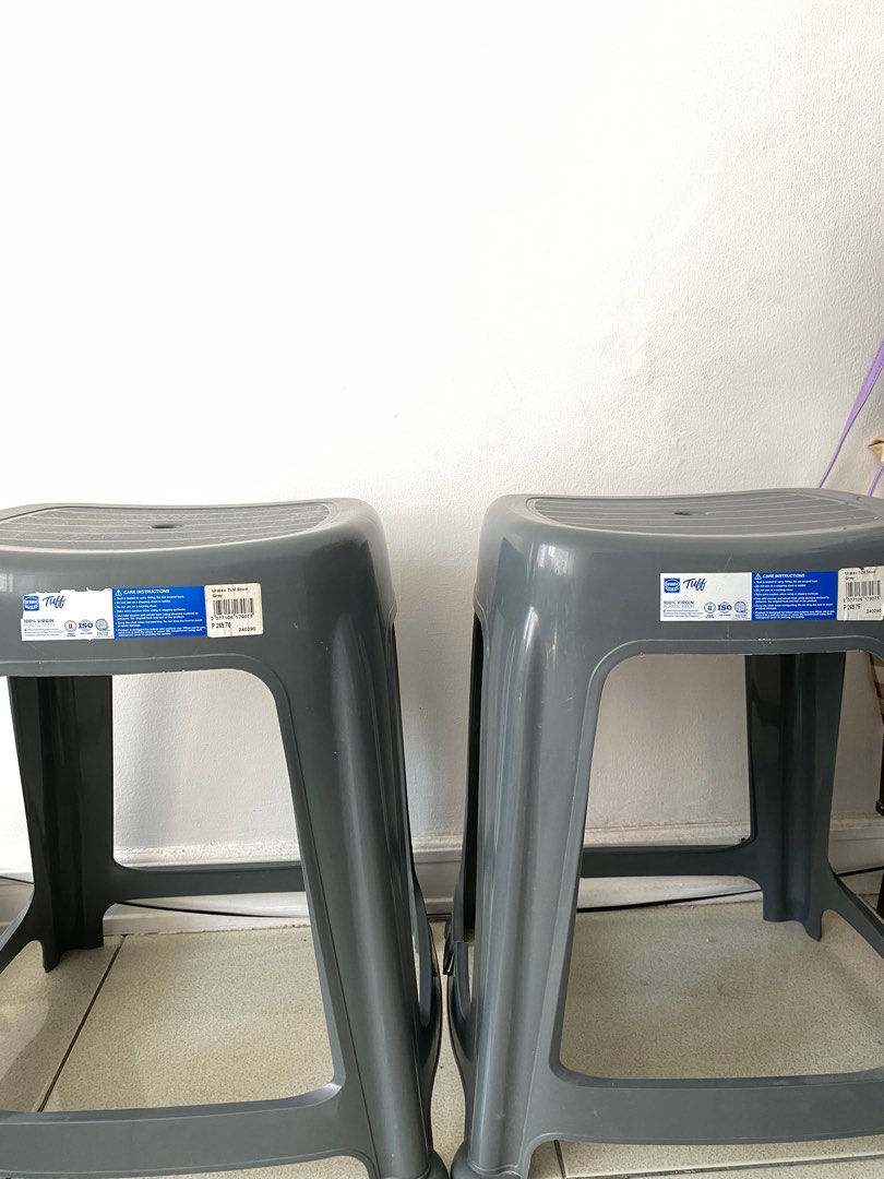TAKE BOTH FOR P150 ONLY! Uratex Tuff Stool Gray 100% Virgin Plastic ...